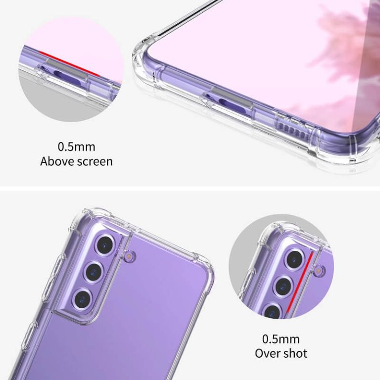 Clear Silicone Shockproof Case for Samsung Galaxy S22, S22 Plus, Ultra