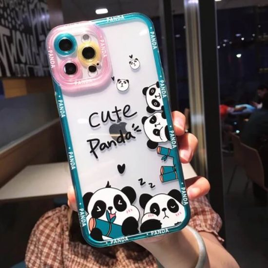 Cute Panda Phone Case for iPhone 14 Pro Max, 13, 12 Pro, 11, Xs